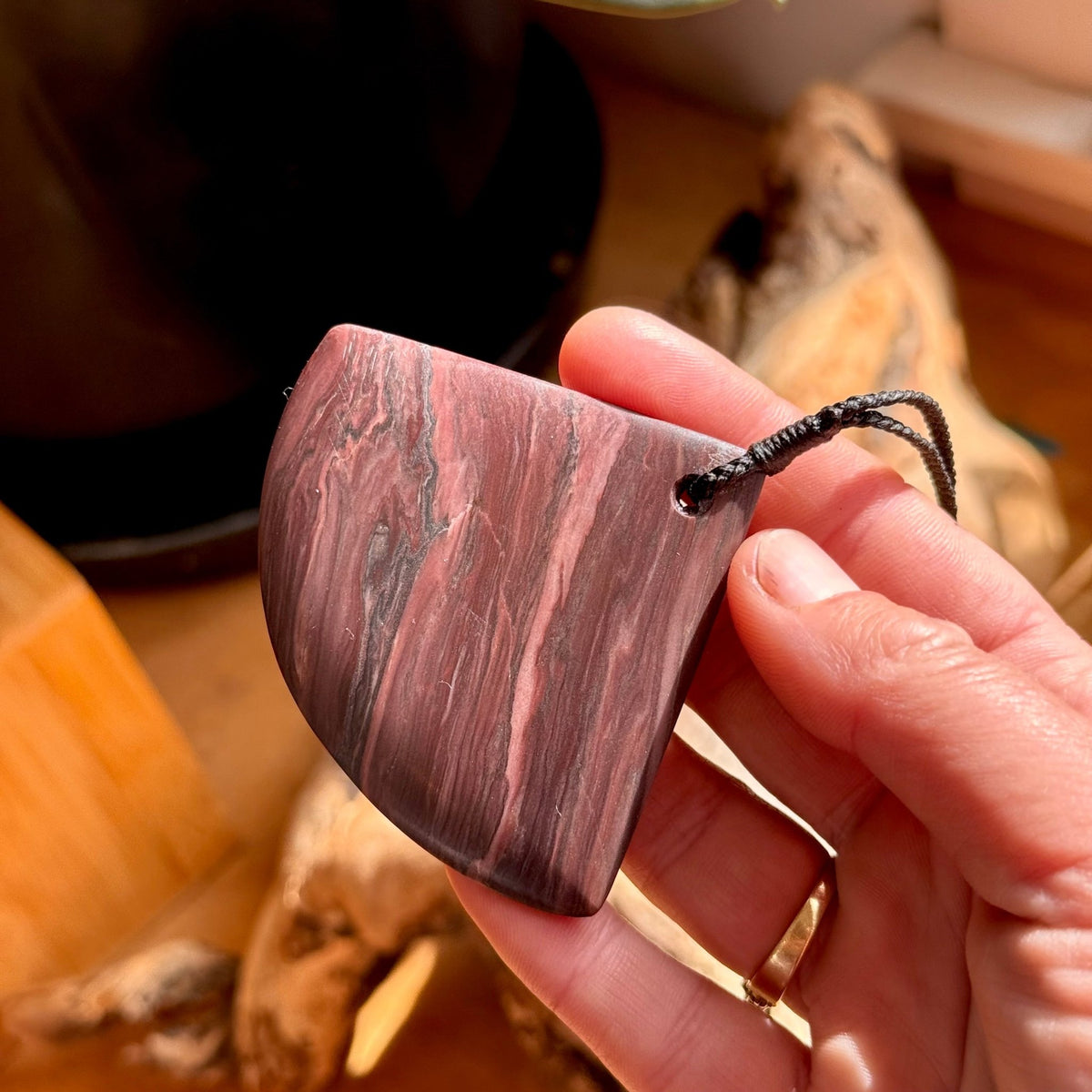 Explore Banded Jasper Fan - Unique NZ Stone Toki – Simply Stone West Coast